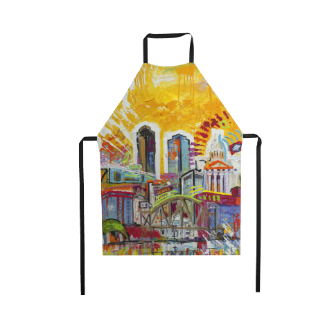 Little Rock Skyline Apron – Tracee Matthews llc dba artbytracee